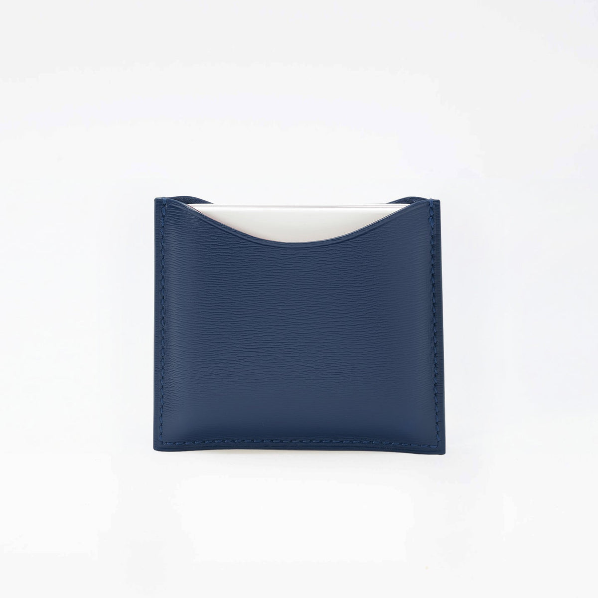 Refillable compact case | White leather compact case - upcycled fine ...